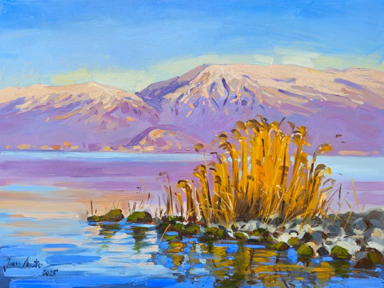 Winter Sunset Painting by Joan Mato | Saatchi Art