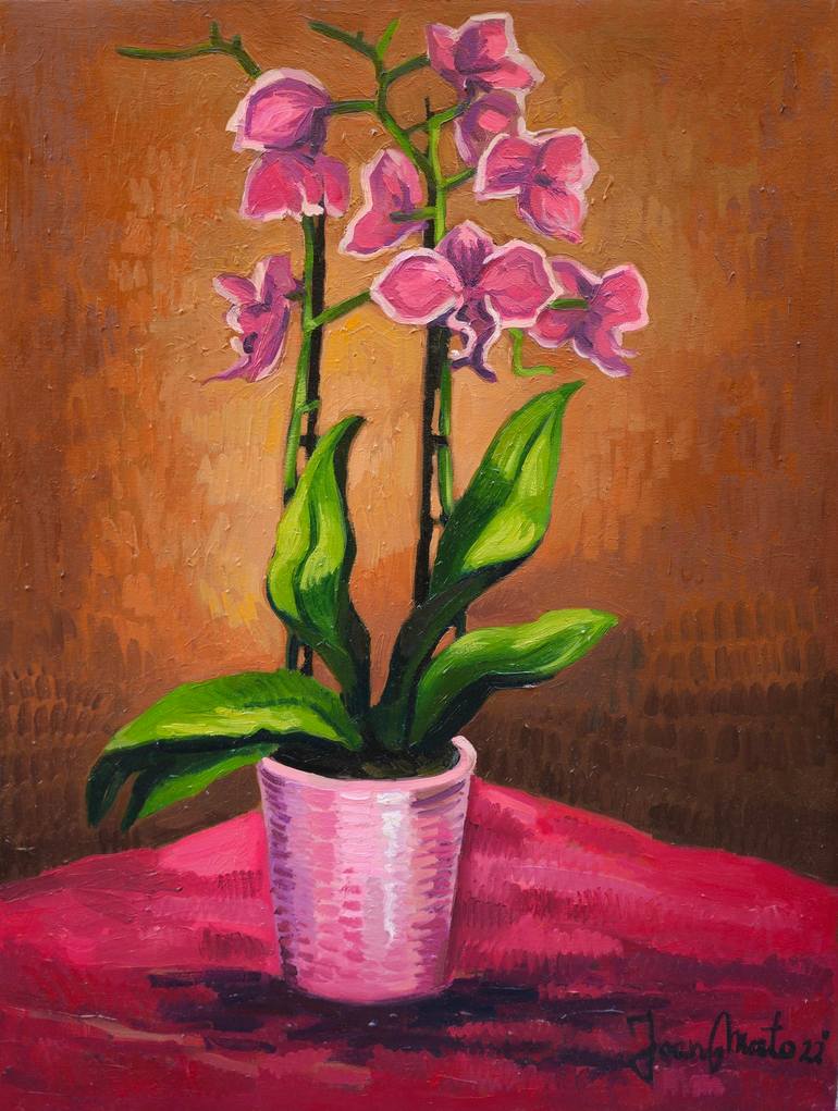 The Orchids Painting by Joan Mato | Saatchi Art
