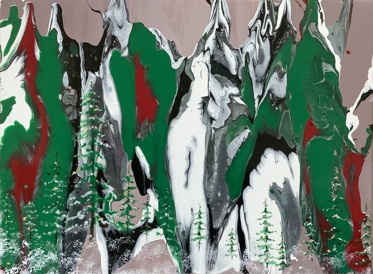 Green Tree Mountains Painting by Susan Killfoil | Saatchi Art