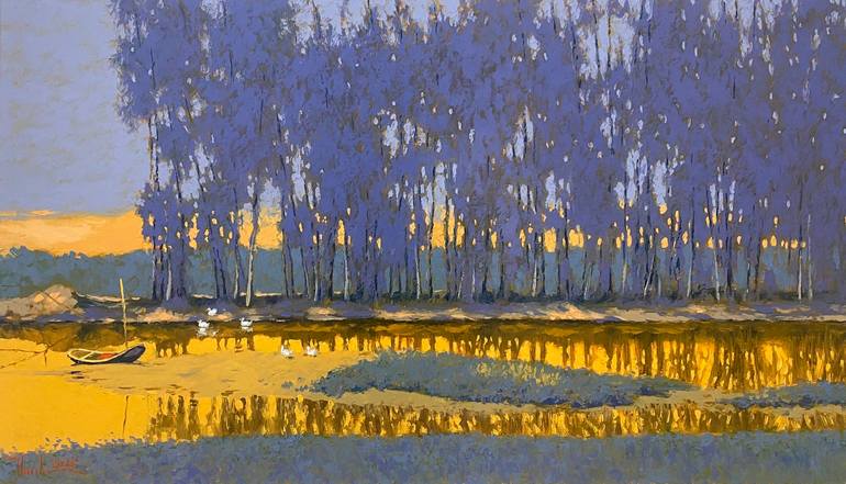 Một chiều mùa xuân Painting by Hoang Nguyen Thach | Saatchi Art