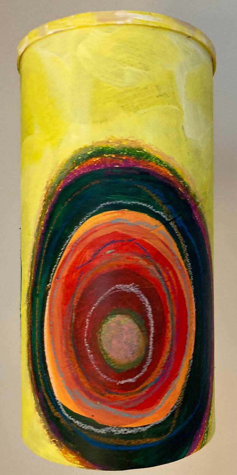 E-Circles Shining (suspended painted sculpture) Painting by Ray Harter ...