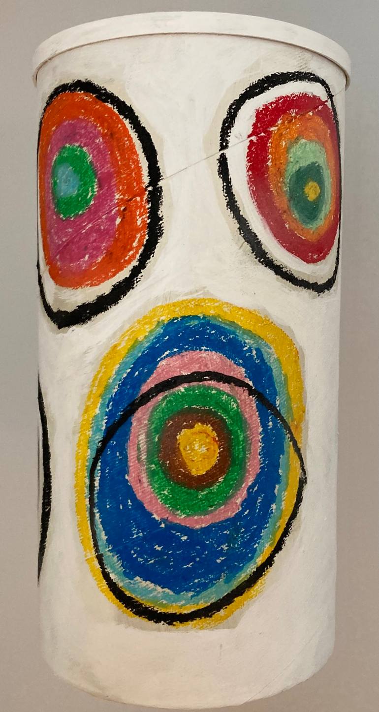 E.C. Circles 1 (suspended painted sculpture) Painting by Ray Harter ...