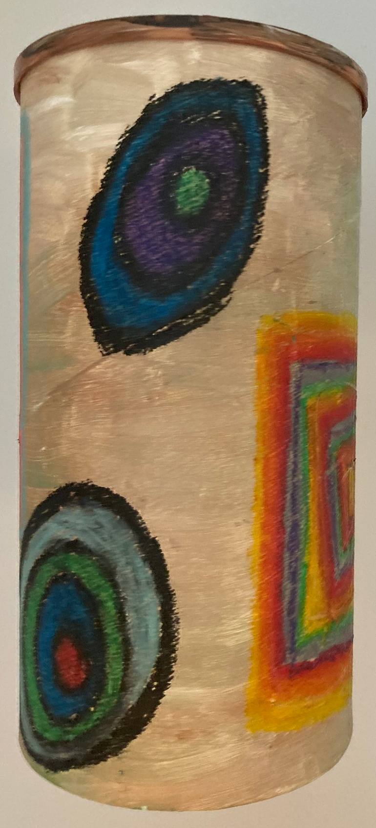 Two E Doorways (suspended painted sculpture) Painting by Ray Harter ...