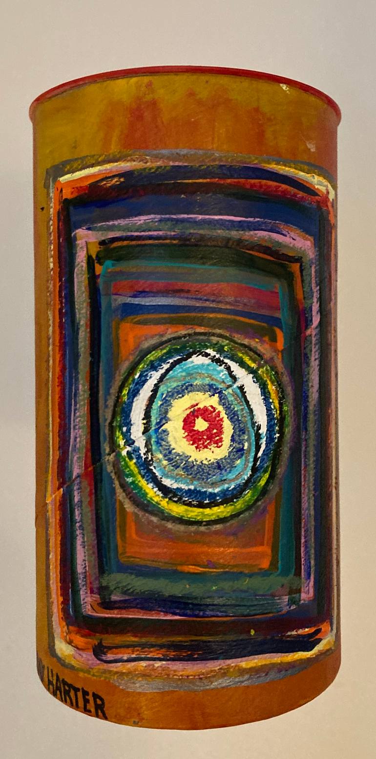 Bolting E Circles (suspended painted sculpture) Painting by Ray Harter ...