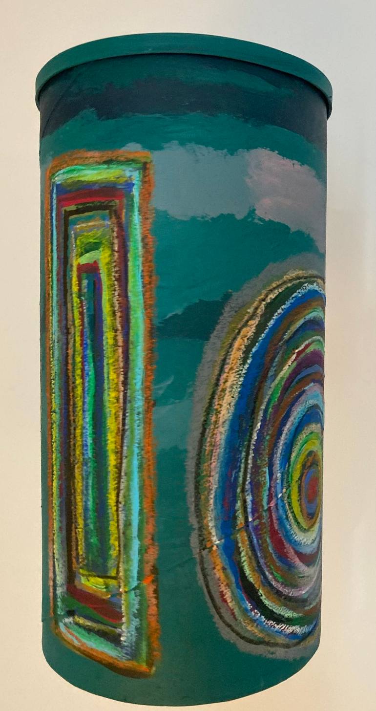 E-Circles and E-Doorways (suspended painted sculpture) Sculpture by Ray ...