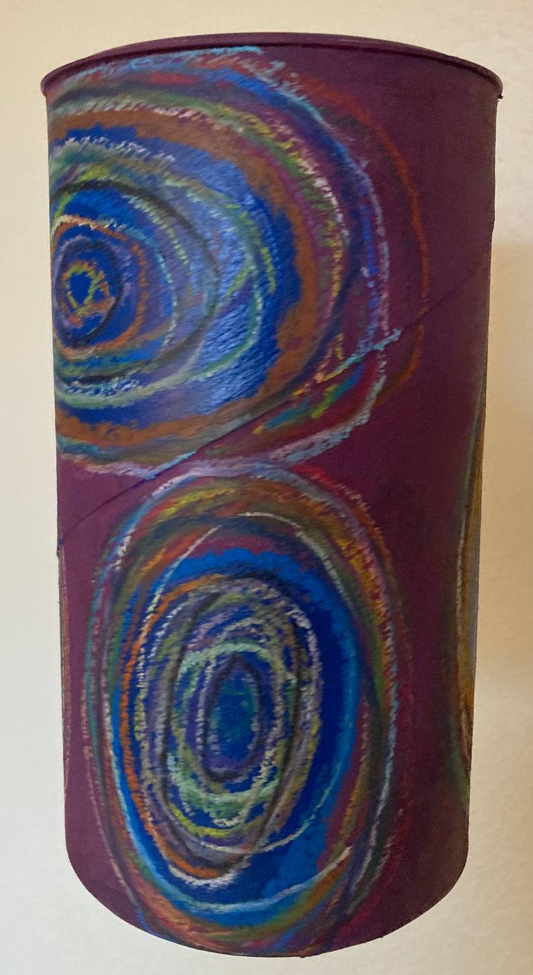 Purple Energy Field (suspended painted sculpture) Sculpture by Ray ...