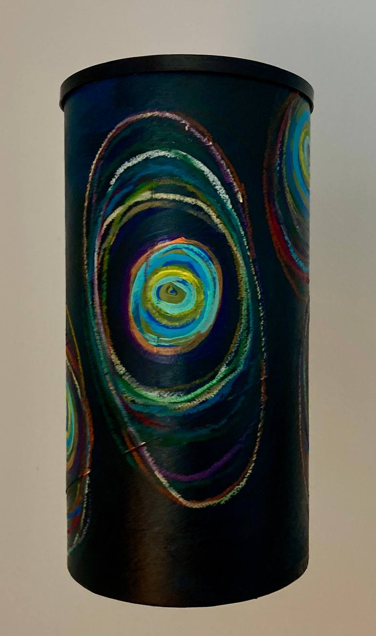 Blue Energy Blasts (suspended painted sculpture) Painting by Ray Harter ...