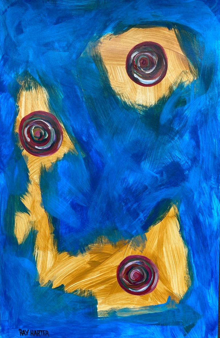Taking a Peak From The Sky (unframed) Painting by Ray Harter | Saatchi Art