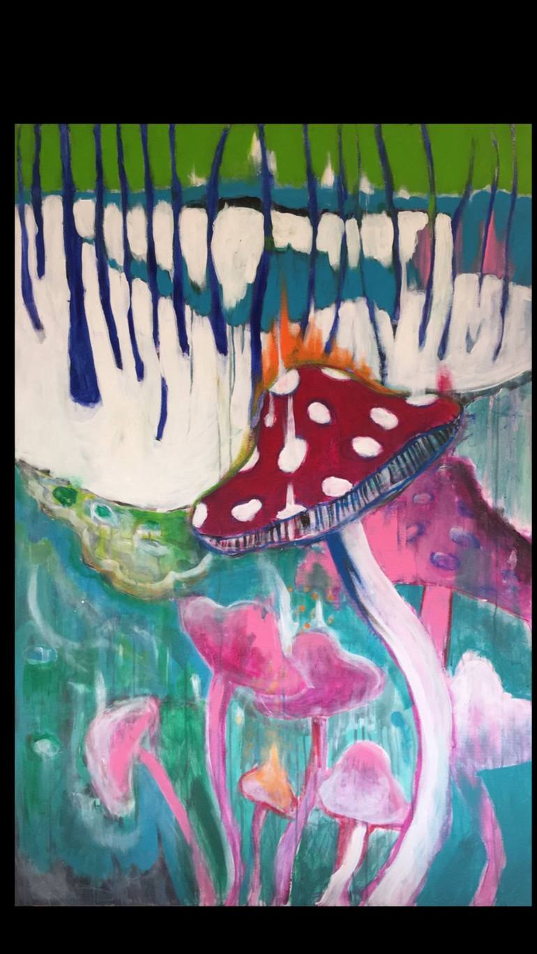 Paesaggio con funghi Painting by Matteo Salvo | Saatchi Art