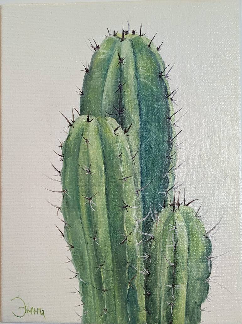 Cute Cacti Painting by Alien Annie | Saatchi Art
