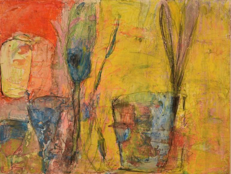 Stll Life With Blue Glass Painting by Maryann Leff | Saatchi Art