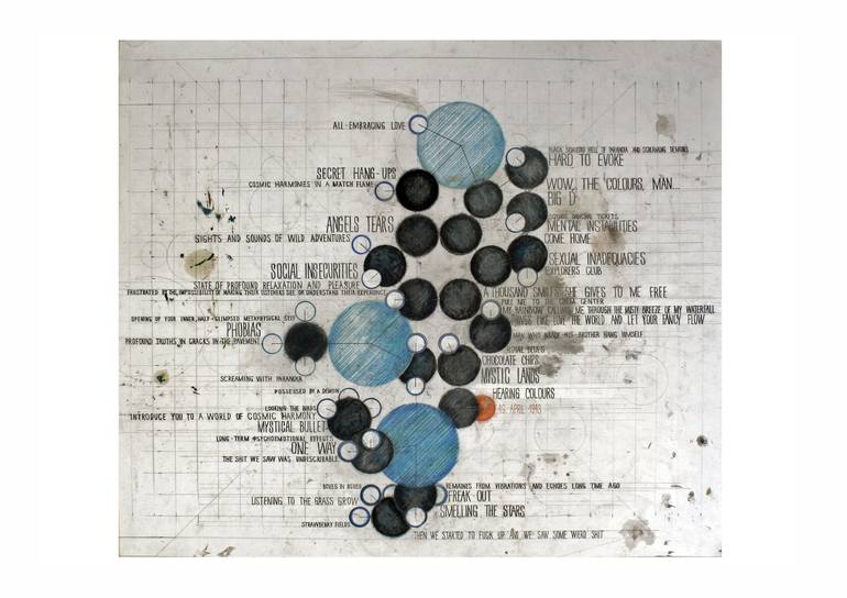 LSD Molecule Drawing by Nikola Markovic | Saatchi Art