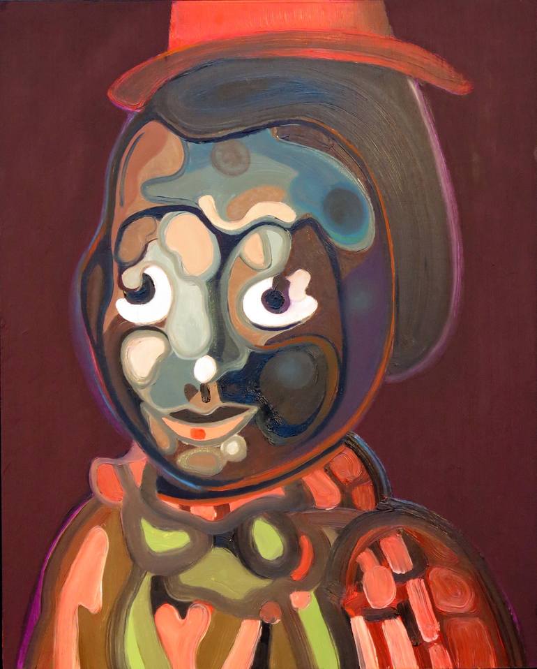 Red Hat Painting by Dennis Hanshew | Saatchi Art