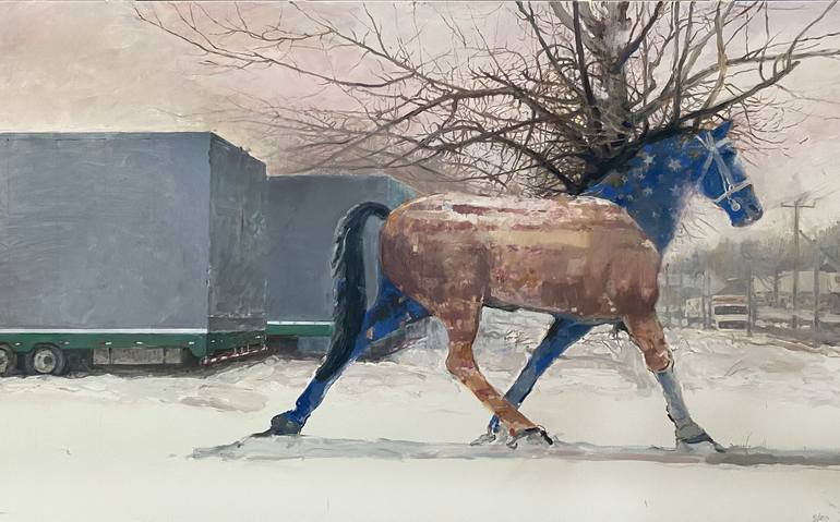 The Horse of Goshen Painting by George Pali | Saatchi Art