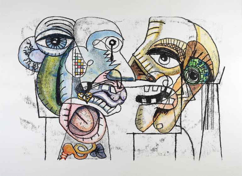 Love in the Time of Covid Drawing by James Moore | Saatchi Art