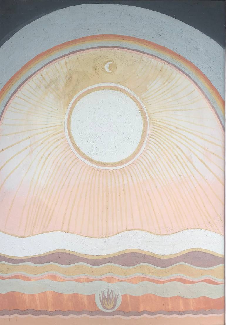 The Moon and her soul Painting by Rae Freeman | Saatchi Art