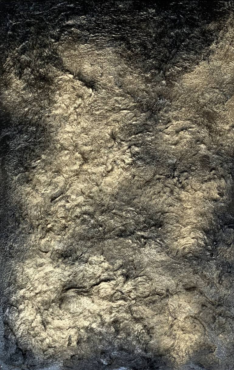 Golden Fluff. Black and gold texture. Painting by Tatiana Malinovscaia ...