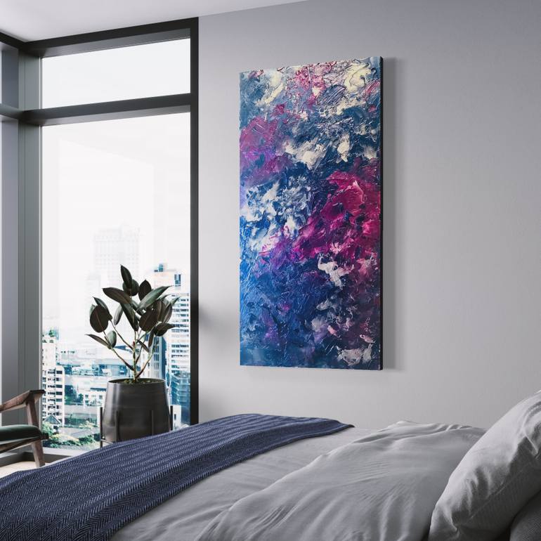 MIDNIGHT BLOOM PAINTING Painting by Jodie Beck | Saatchi Art