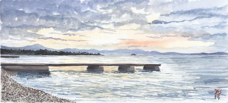 A pier in Zadar, Croatia Painting by Francisco Adolfo Gutierrez ...