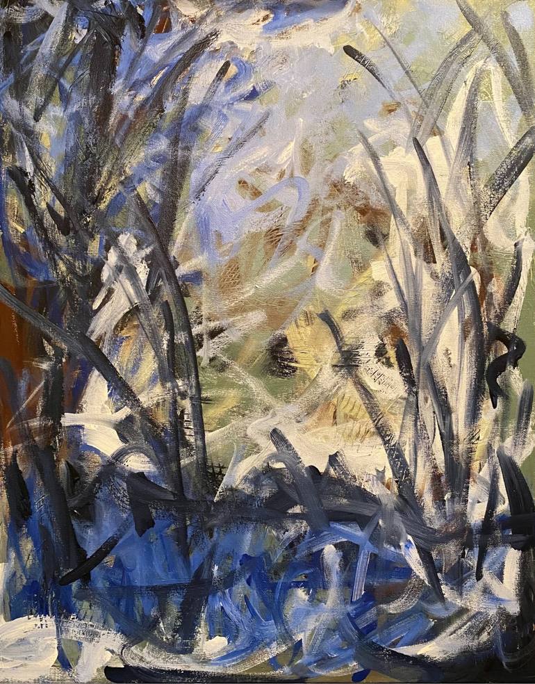 Looking Out Across the Winter Marshes Painting by Jeffrey Fuchs ...