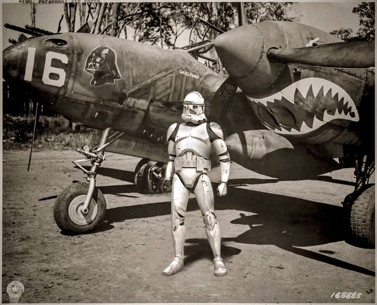 Clone Trooper with P-38 Lightning - Limited Edition #2/10 Digital by ...