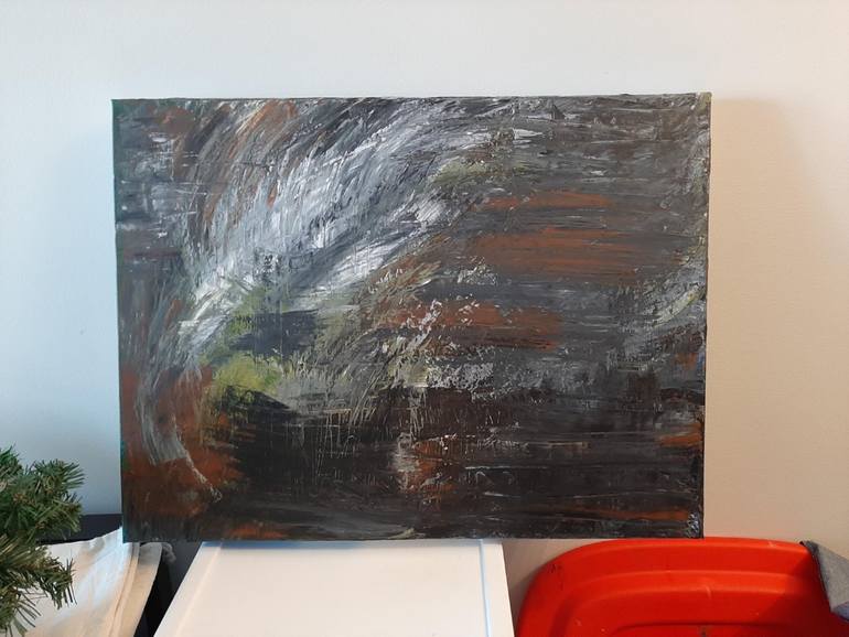 A Dark Night In Flight Painting by Alexander Jovanovic | Saatchi Art