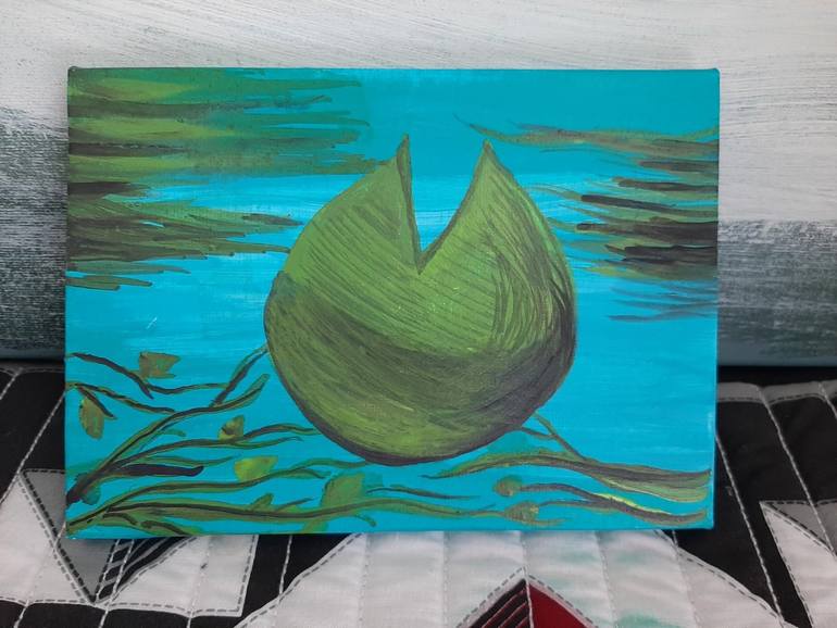 Green Frogless Temptation Painting by Alexander Jovanovic | Saatchi Art