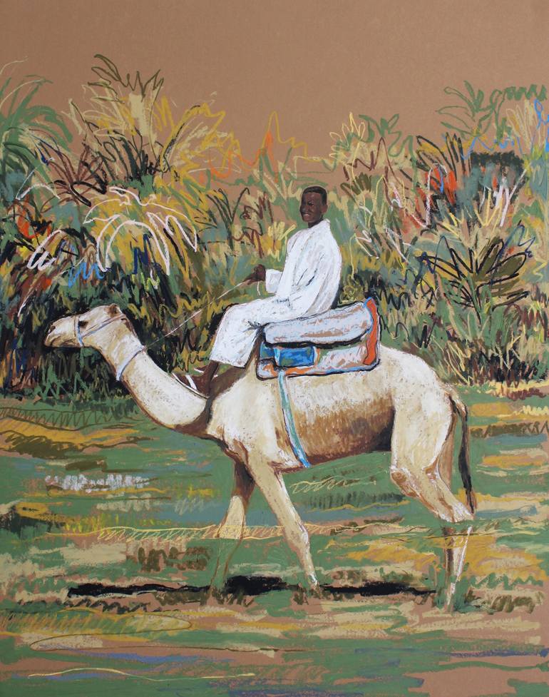 Man with Camel Painting by Rodrigo Veloso | Saatchi Art