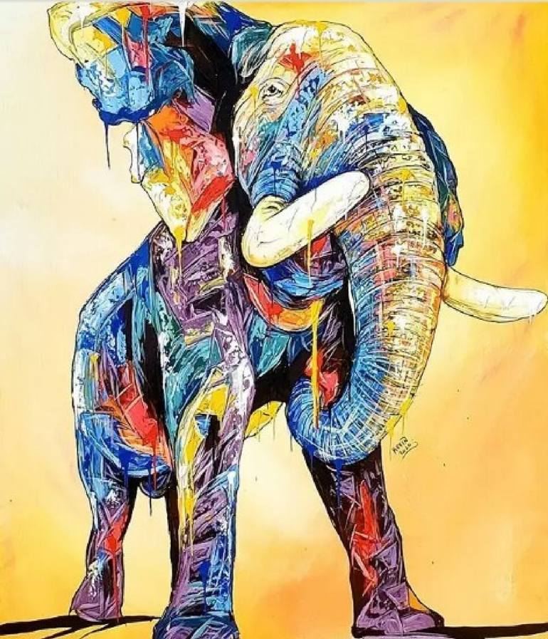 Gentle pose Painting by Kevin Jjagwe | Saatchi Art