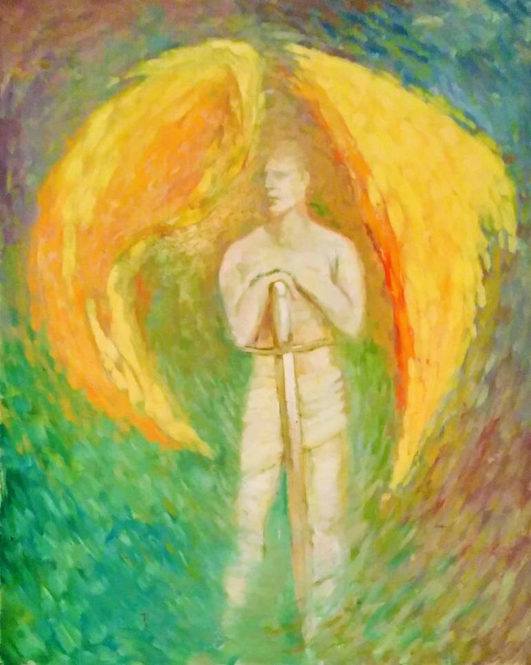 GUARDIAN Painting by John Darrell | Saatchi Art