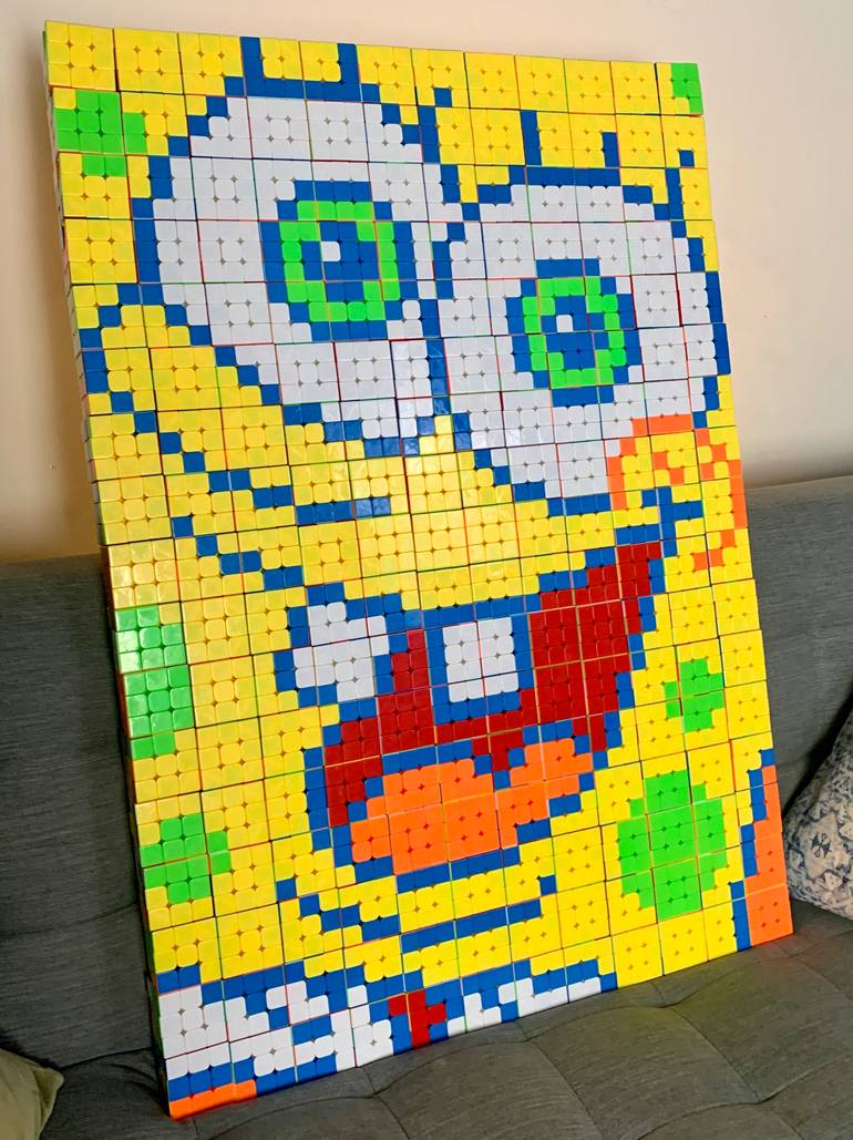 SPONGEBOB Rubiks Cubes Artwork Sculpture Sculpture by Balthazar On ...