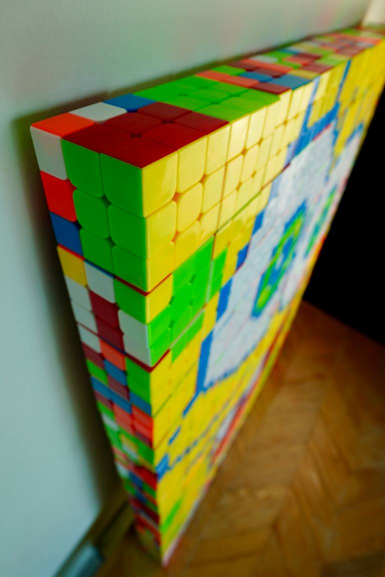 SPONGEBOB Rubiks Cubes Artwork Sculpture Sculpture by Balthazar On ...