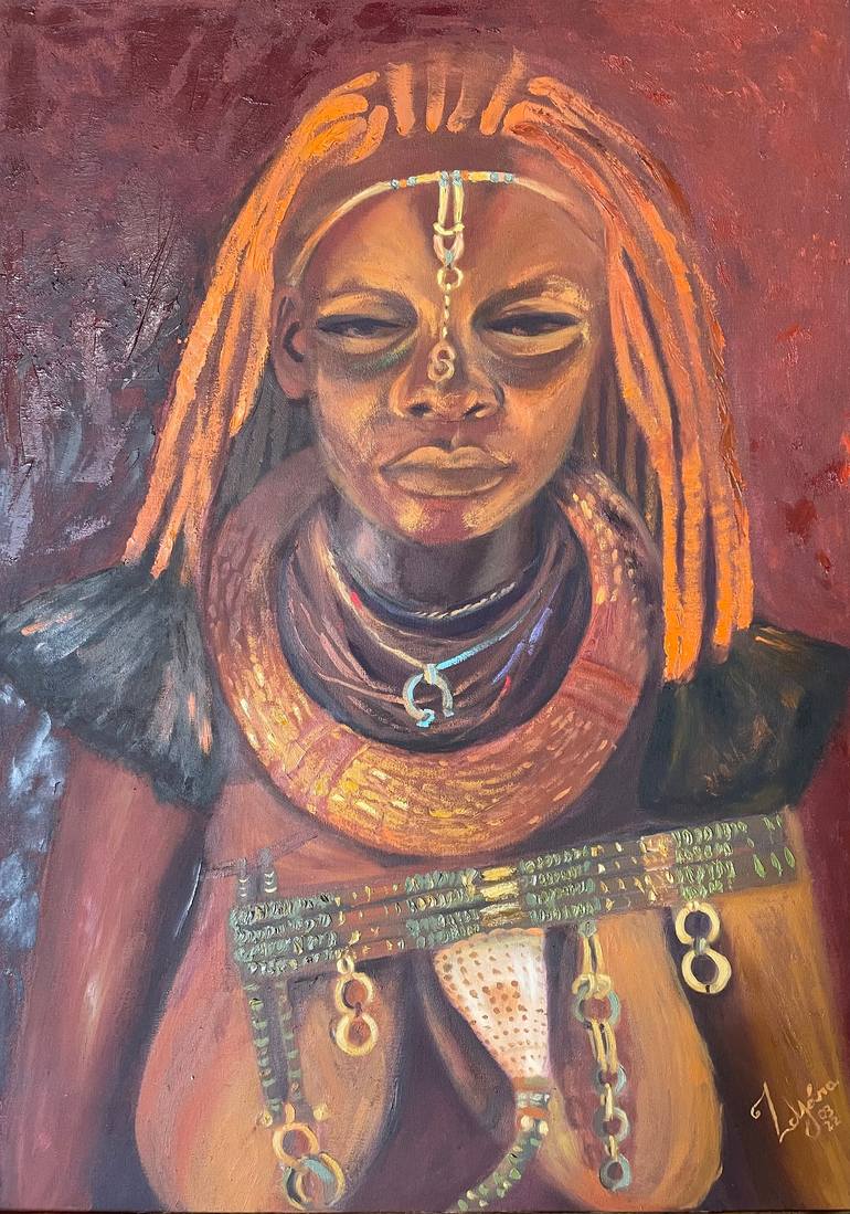 Muchimba Woman - Mulher Muchimba Painting by Idjara Awe Art | Saatchi Art