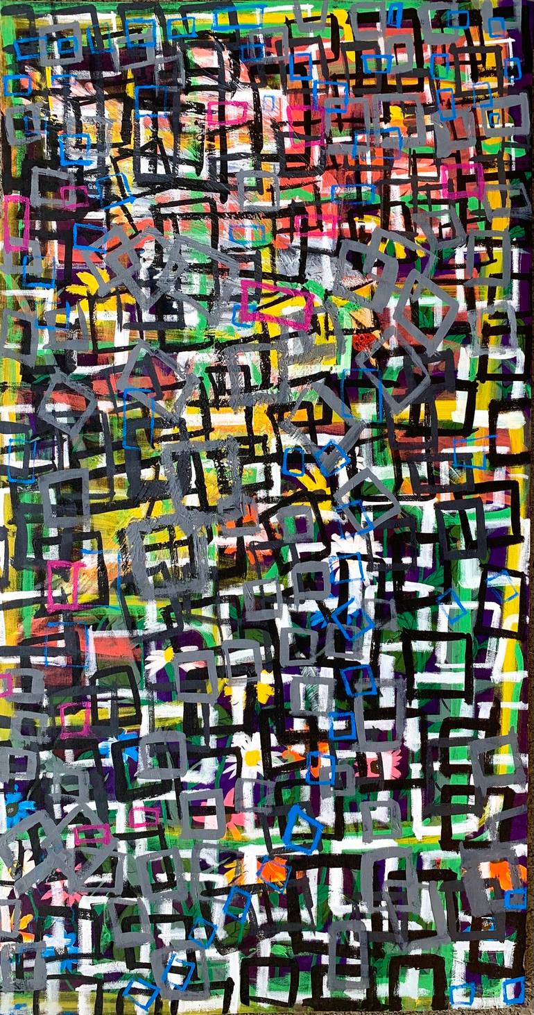 Every wall a window Painting by Kingsley Nwangborogwu | Saatchi Art