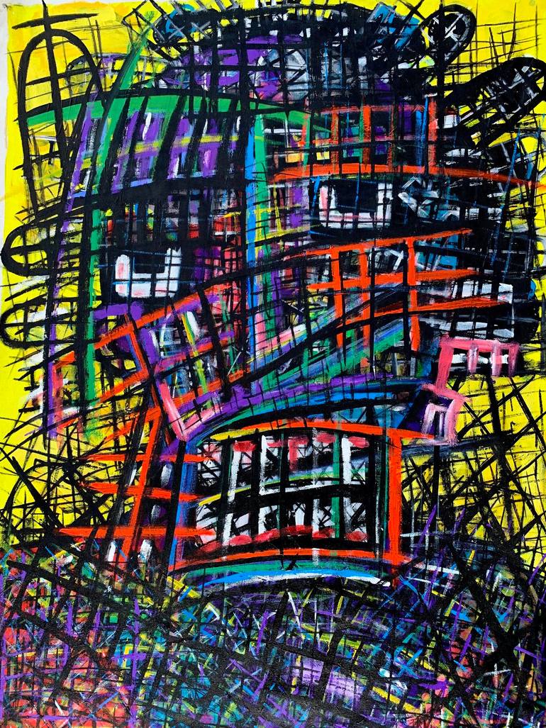 Every wall a window 03 Painting by Kingsley Nwangborogwu | Saatchi Art