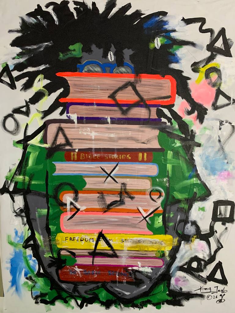 Fragments of knowledge and concentration Painting by Kingsley ...