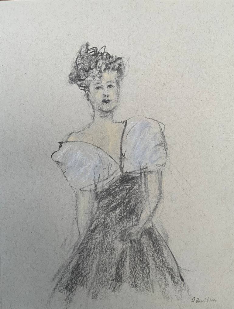 Madame Marie Drawing by Jessica Davidson | Saatchi Art