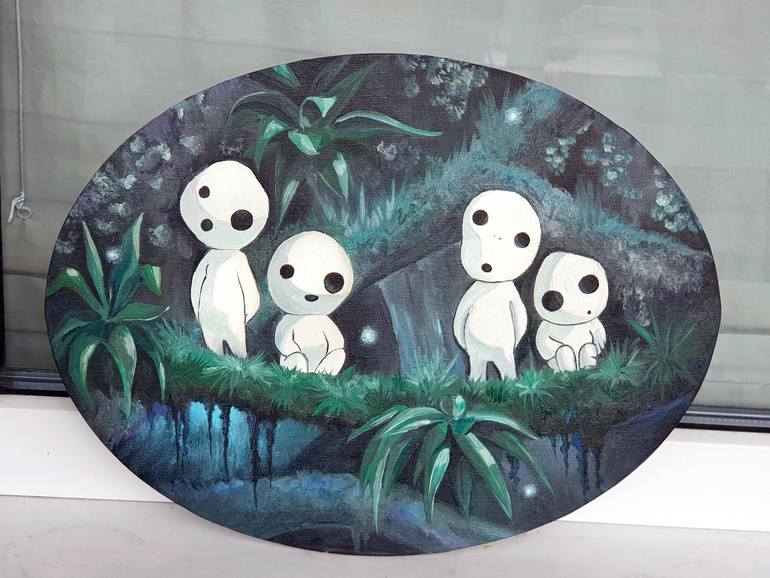 Kodama oil paiting 30x40 cm Painting by Galina Sergeeva | Saatchi Art