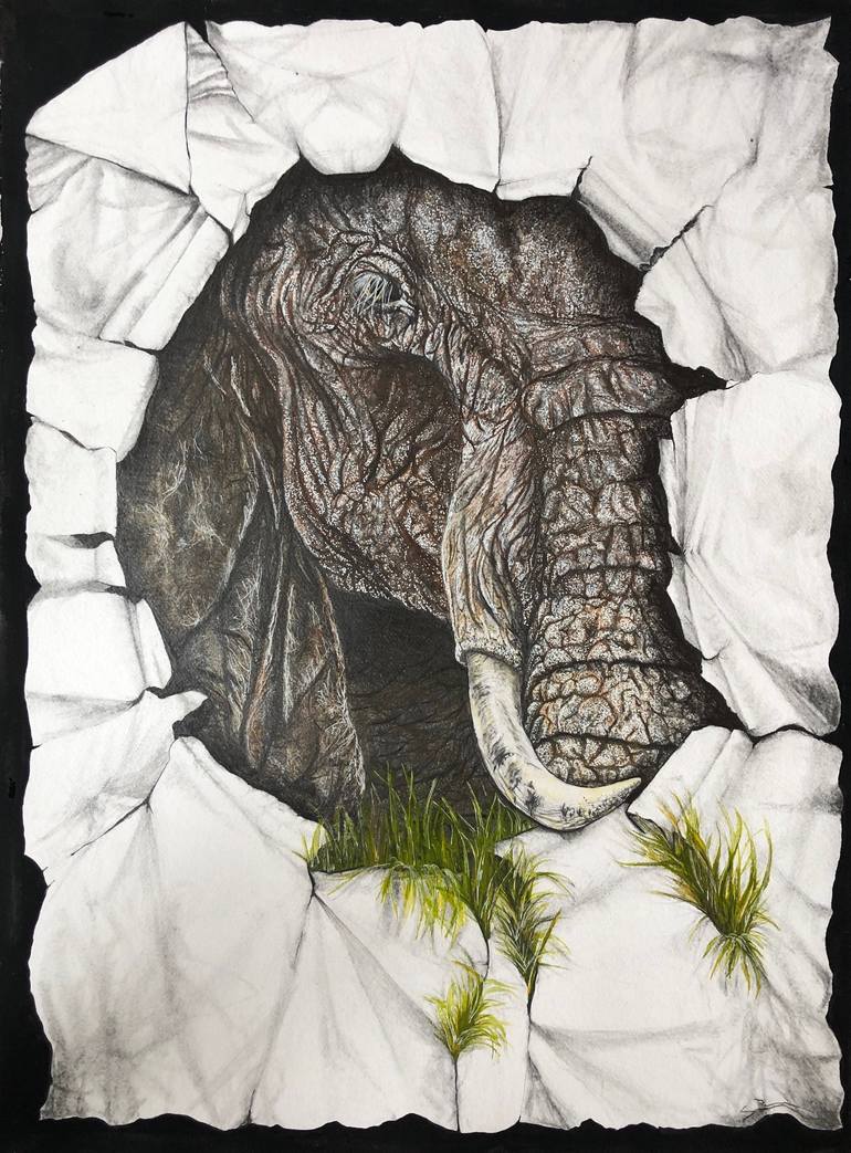 Breaking Through Drawing by Sophie Ellen | Saatchi Art