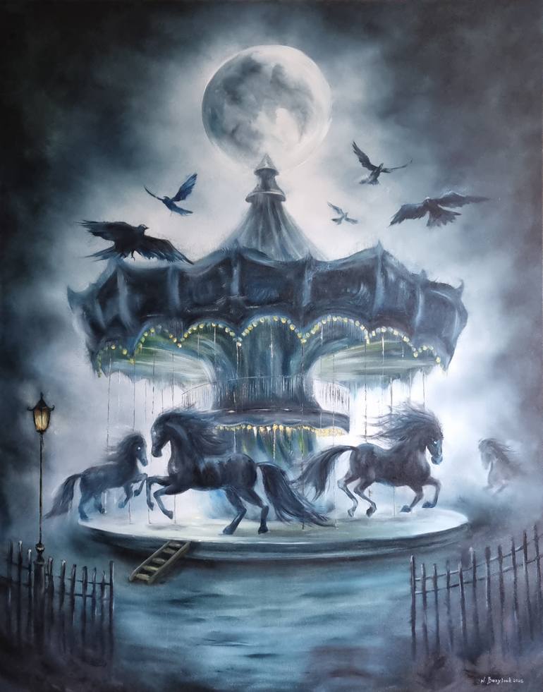 Carousel of Freedom | Contemporary Art | Oil on Canvas (2025) Painting ...