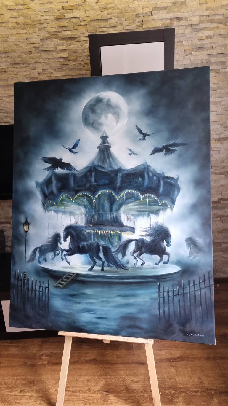 Carousel of Freedom | Contemporary Art | Oil on Canvas (2025) Painting ...