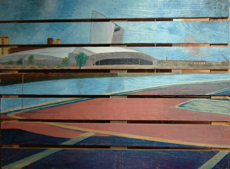 Imperial War Museum North Painting by David Langston | Saatchi Art