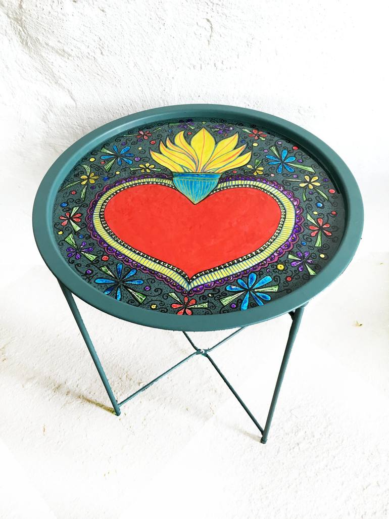 Sagrado Corazón de Jesús, en tí confío Sculpture by Ana Gaines ...