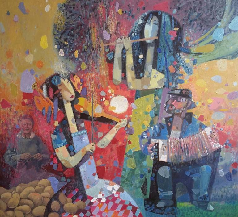 Evening Concert Painting by Al Artistsdream | Saatchi Art