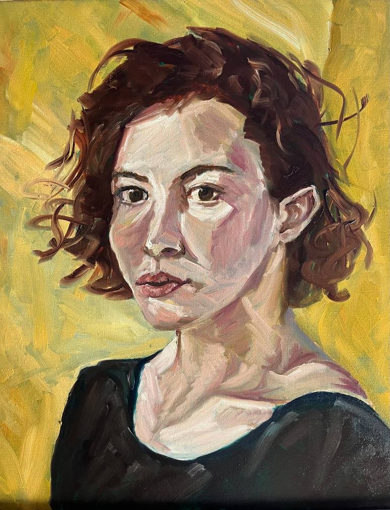 Woman in black Painting by Sarah Cripps | Saatchi Art