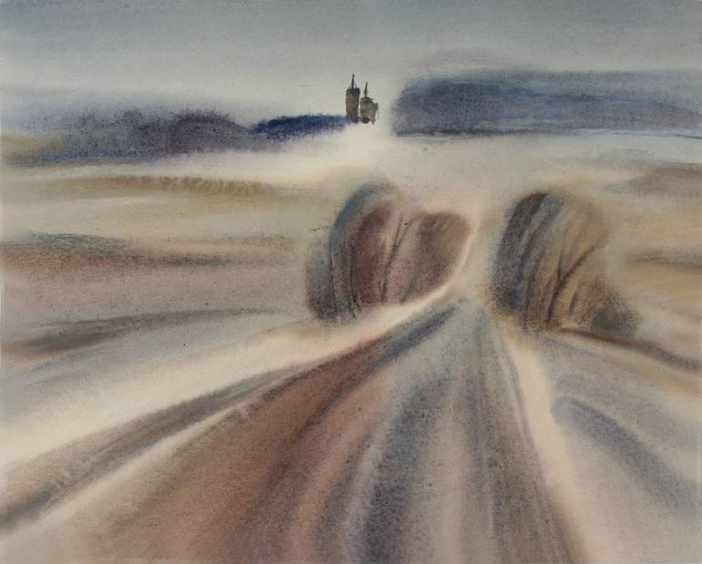 The road to the temple Painting by Elena Protasova | Saatchi Art