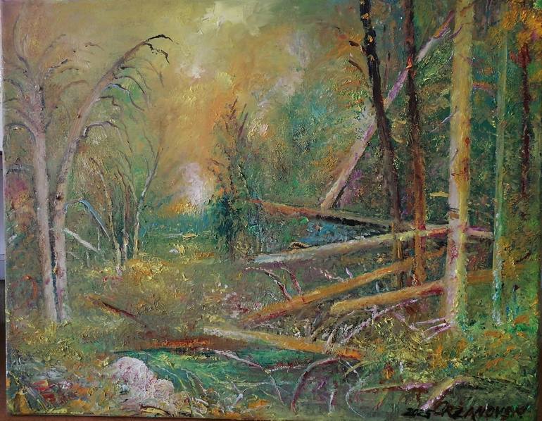 Fallen Treants Painting by Ljubo Ordzanovski | Saatchi Art