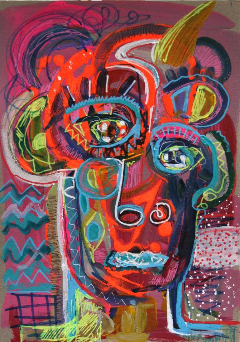 Red man Painting by Anna Clarke | Saatchi Art
