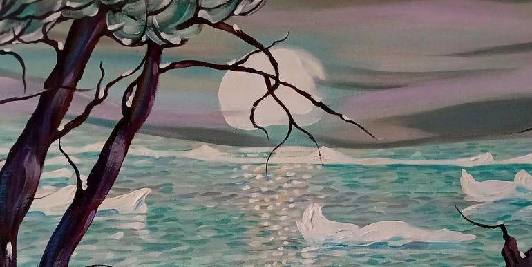 Ice Sun, Ice Lilies Painting by yuksel hassan | Saatchi Art