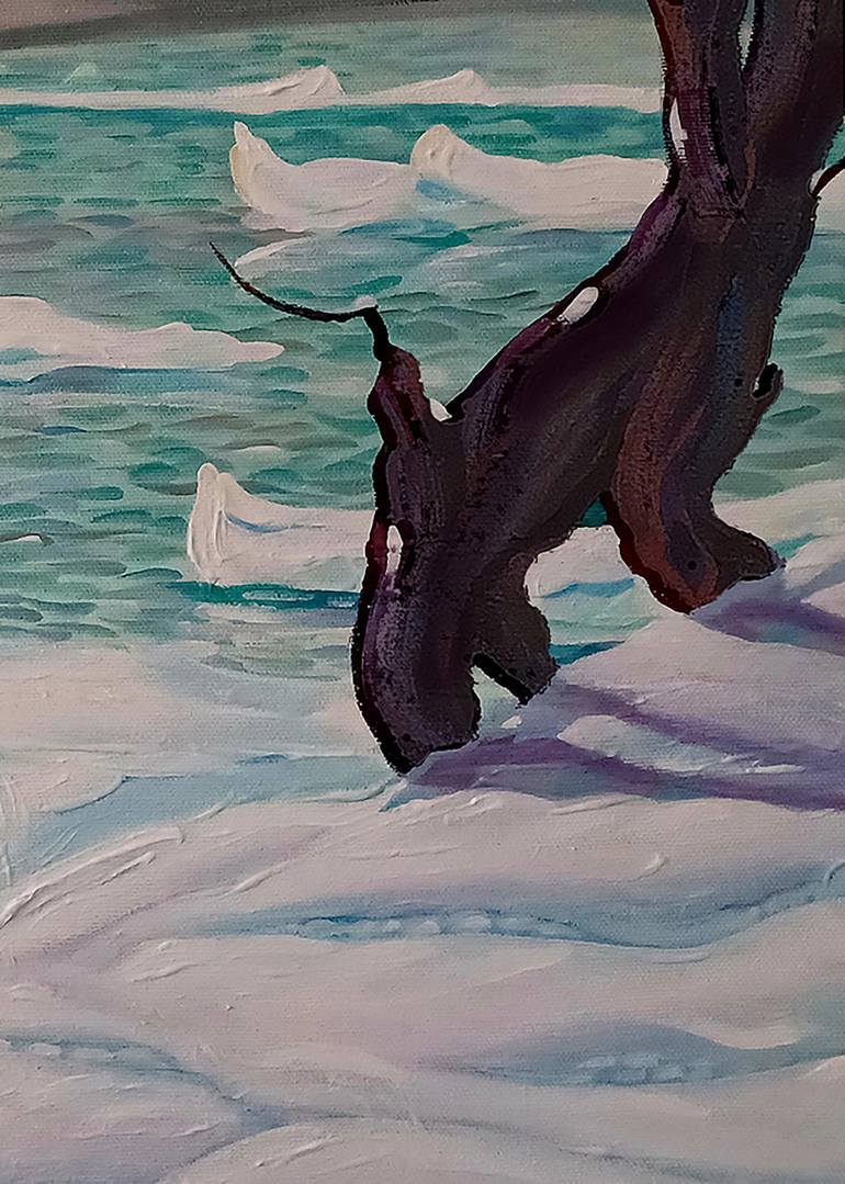 Ice Sun, Ice Lilies Painting by yuksel hassan | Saatchi Art